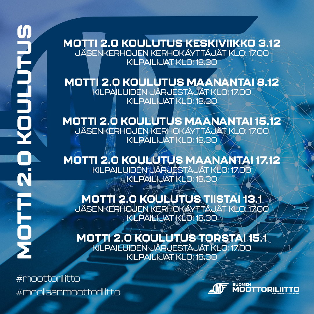 Motti 2.0 koulutukset verkossa viikoittain – Sama osallistumislinkki ...